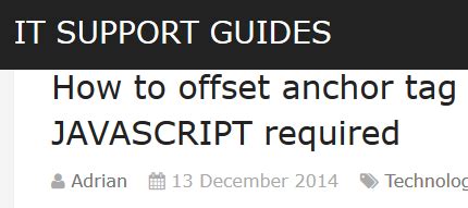 How To Offset Anchor Tag Link Using CSS NO JAVASCRIPT Required IT Support Guides