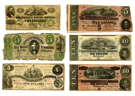 Lot 45 Confederate States Of America Bank Notes With 1838 Us