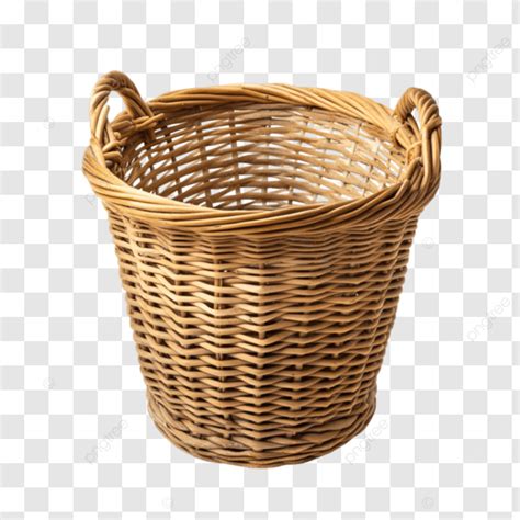 Empty Wicker Laundry Basket For Home Organization Minimalist Basket