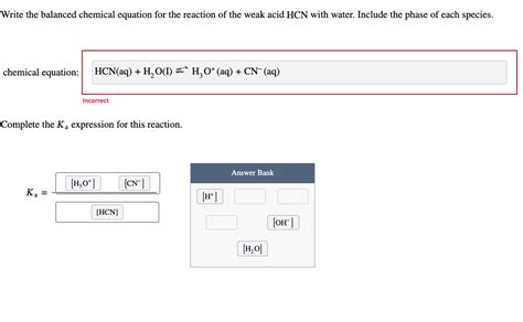 Solved Write The Balanced Chemical Equation For The Reaction