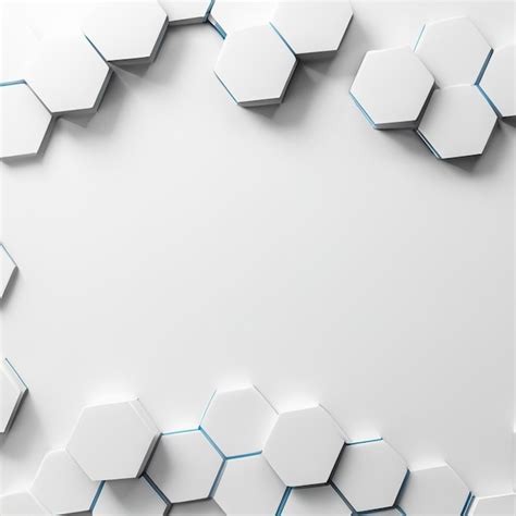 White Hexagon Mediacal Concept Premium Ai Generated Image