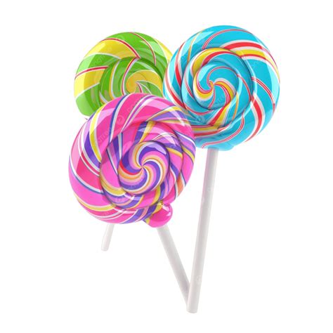 Lollipop With Spiral Rain Bow Colors Twisted Sucker Candy Lollipop Spiral Rainbow Colors Png
