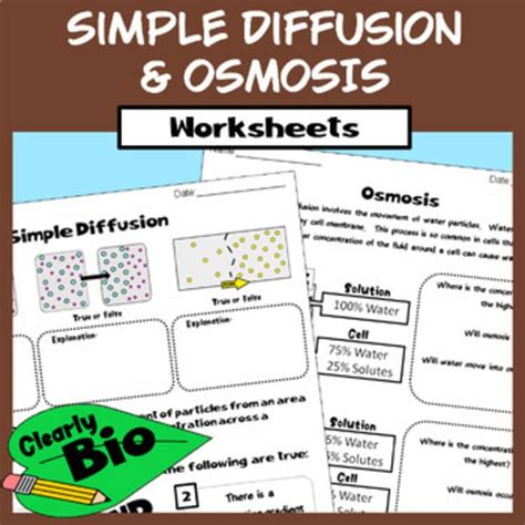 Simple Diffusion And Osmosis Practice By Clearlybio Tpt