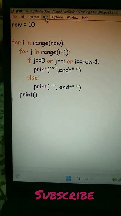 Python Program To Print Hollow Right Angle Triangle Pattern Viral