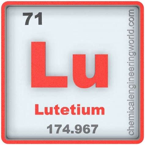 Lutetium Element Properties And Information Chemical Engineering World