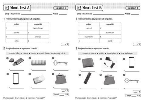 Brainy Kl4 Short Tests Unit 3 Lesson 1 Pdf