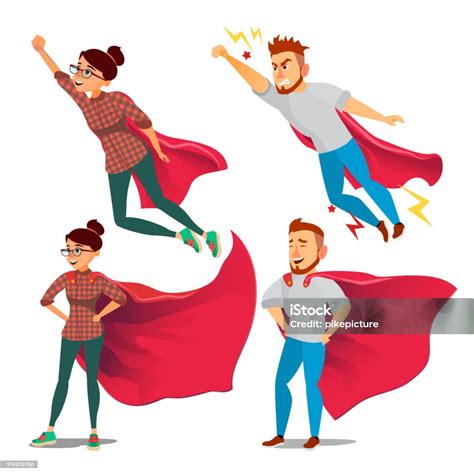 슈퍼 사업가 문자 벡터입니다 성과 승리 개념입니다 성공적인 슈퍼 히어로 비즈니스 사람입니다 흔들며 레드 미사 키입니다 플랫 만화