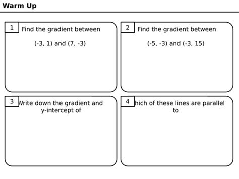 Equations Of Perpendicular Lines Teaching Resources