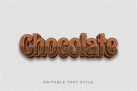 Chocolate Effect Text Effect Vector File Illustrator Premium