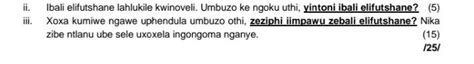 Ii Ibali Elifutshane Lahlukile Kwinoveli