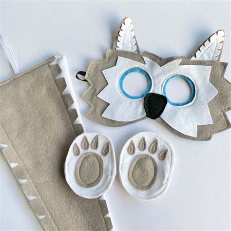 Disfraz De Lobo Gris Para Niños Disfraz De Lobo Feroz Grande Para