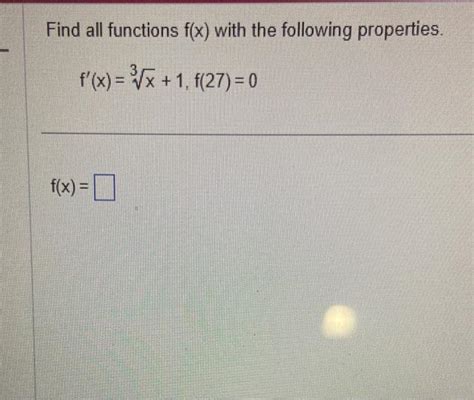 Solved Find All Functions F X With The Following Chegg