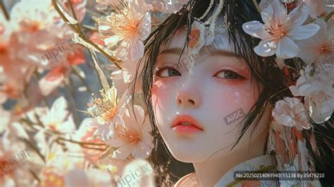 Ai创作图仙气清冷少女壁纸图片 桃之妖妖 古风妆奁 妆娘 人面樱花 桃花少女 人面桃花 唯美汉服女孩 古风小姐姐 电脑壁纸美图 唯美古风少女 画意虞姬 板绘人像 仙女系 昵图网