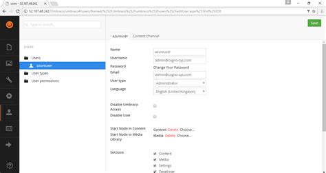 Umbraco CMS ADMINISTRATOR PANEL Secure Any Cloud