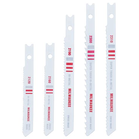 Milwaukee U Shank 5 Piece Wood And Metal Assortment Jigsaw Blades Gme