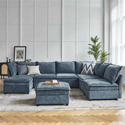 Victoria Oversized Soft Sectional Couch With Storage Hulala Home