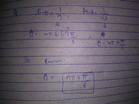 9 Quad Solve Sin Theta Tan Theta Frac R Sqrt 3
