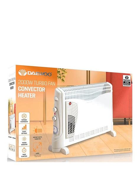 Daewoo 2000w Convector Heater With Turbo And Timer Very