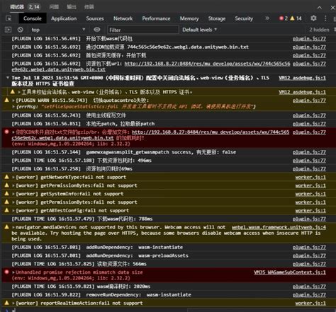 2023 03 31升级到2023 07 12导出后运行报错unhandled Promise Rejection Mismatch Data