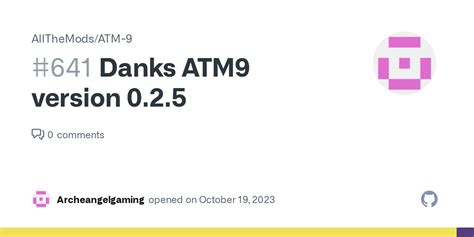 Danks Atm9 Version 025 · Issue 641 · Allthemodsatm 9 · Github