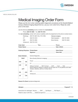 Medical Imaging Order Form Fill Out Sign And Share Online Pdffiller