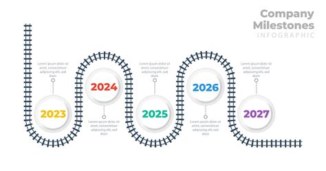 프로세스 계획 또는 데이터 보고서를 위한 5단계 및 비즈니스 마일스톤이 포함된 타임라인 인포그래픽입니다 선 시간 단계 및 다이어그램 요소가 있는 벡터 차트입니다 프로젝트