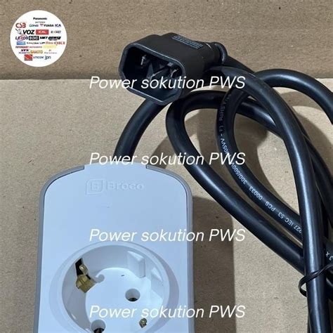 Jual Broco Kabel Power Converter UPS APC C14 To Stopkontak 3 4 5 6 Socket PDU Converter