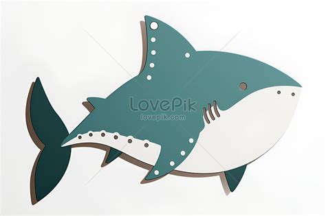 흰색 바탕에 상어 일러스트 무료 다운로드 Lovepik