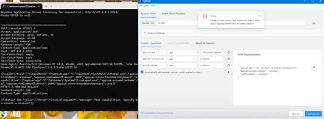 Starting Appium Server Programmatically Windows Driver C Support