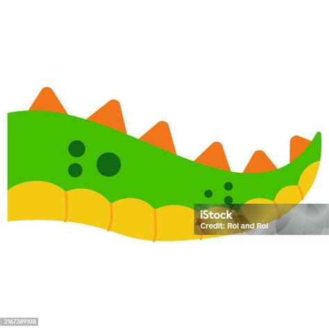 공룡 꼬리 의상 벡터 만화 일러스트 흰색 배경에 고립되어 있습니다 0명에 대한 스톡 벡터 아트 및 기타 이미지 0명 고대의 공룡 Istock