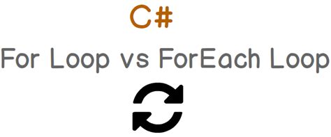 Main Difference Between For And Foreach