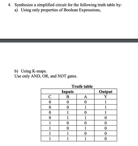 solved 4 synthesize a simplified circuit for the following