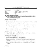 Mastering Midterm Guidelines For Geography Exam Tips Course Hero