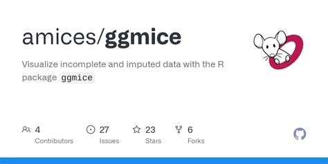 Github Amicesggmice Visualize Incomplete And Imputed Data With The R Package `ggmice`
