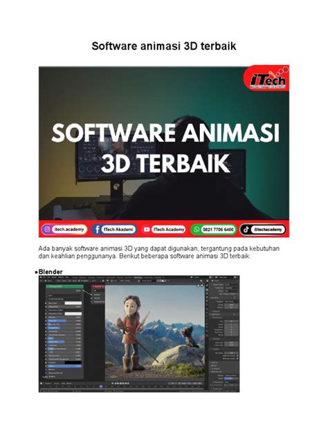Software Animasi 3d Terbaik Pdf