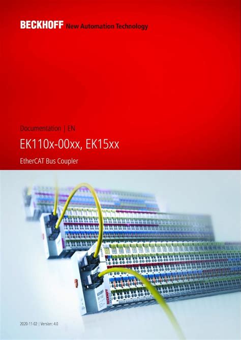 Pdf Documentation Ethercat Bus Coupler Beckhoff Automation