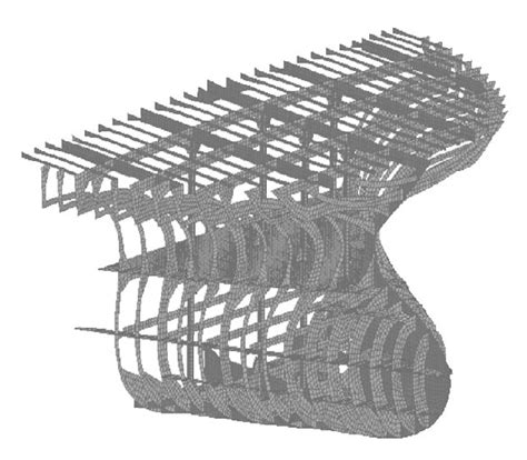 Finite Element Model Of Ship Bows A 5000 Dwt With Outplate B Download Scientific Diagram