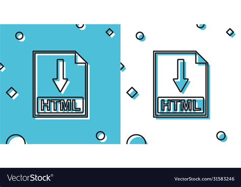 Black Html File Document Icon Download Royalty Free Vector