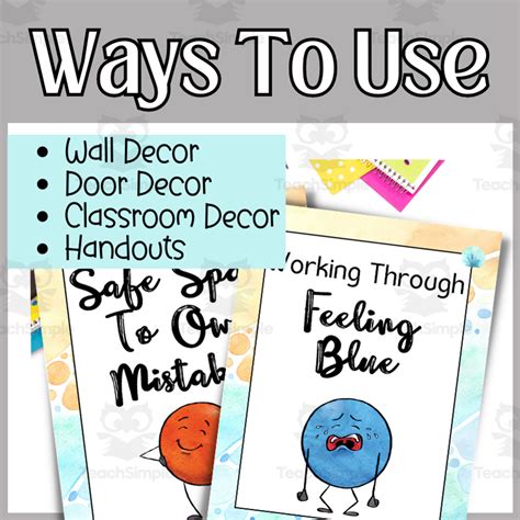 Sel Posters Beach Classroom Wall Decor By Teach Simple