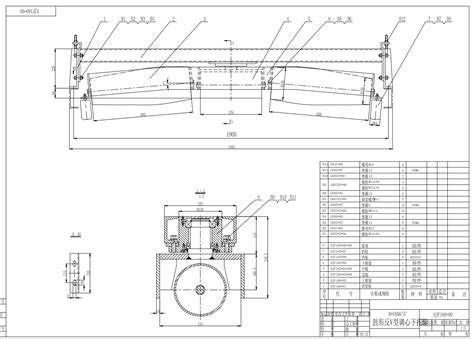 M0127 B2000反V型鼓形调心托辊组整套图纸CAD AutoCAD 2004 模型图纸下载 懒石网
