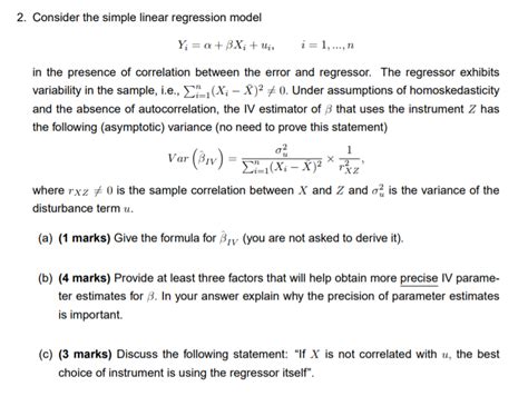 2 Consider The Simple Linear Regression Model Y A