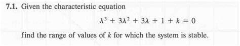 solved given the characteristic equation lambda 3 3