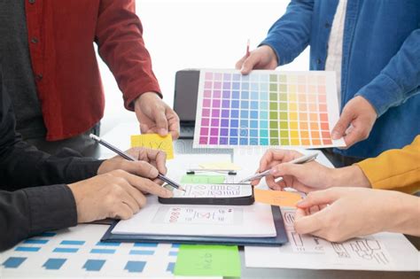 Team Of Ui Ux Web Designer Are Working Together To Develop Mobile Responsive Websites With Ui Ux