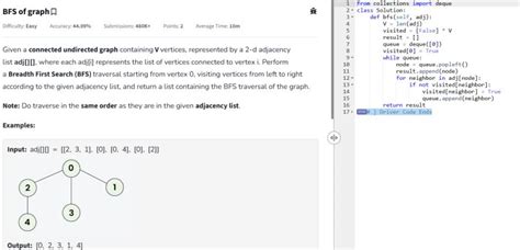 Gfg160 Bfs Graphtraversal Python Problemsolving Gfg160 Bala