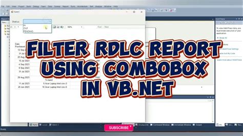How To Filter The RDLC Report Using Combobox In VB Net YouTube
