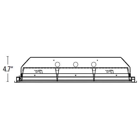 2x4 T8 Led Ready Parabolic Troffer Triple Lamp Non Shunted Singled