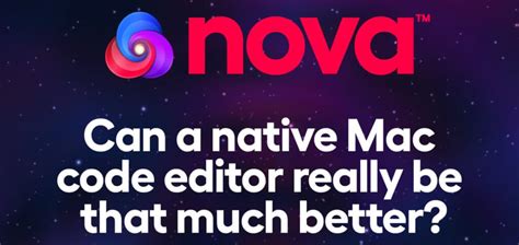 Nova Nativer Code Editor Von Panic Features Review Sir Apfelot