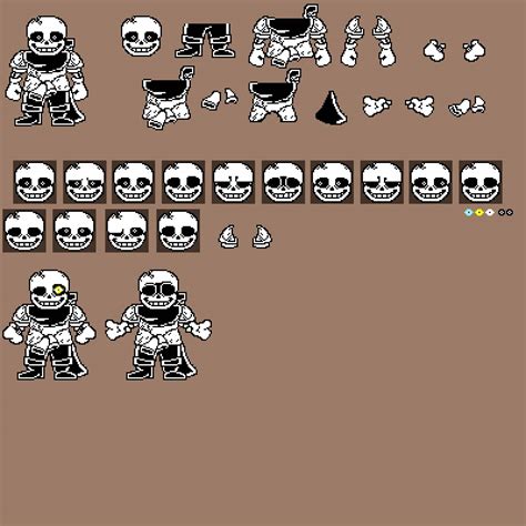 Dustswapdusttrust Sans Sprite Sheet By Neckolathe On Deviantart