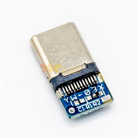 Usb Type C Male Connector Pcb Mount With Solder Joints And K