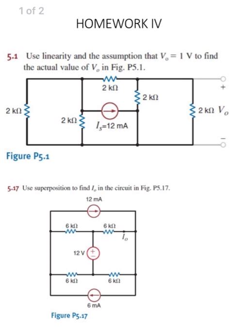 Solved Of HOMEWORK IV Use Linearity And The Assumption Chegg Com